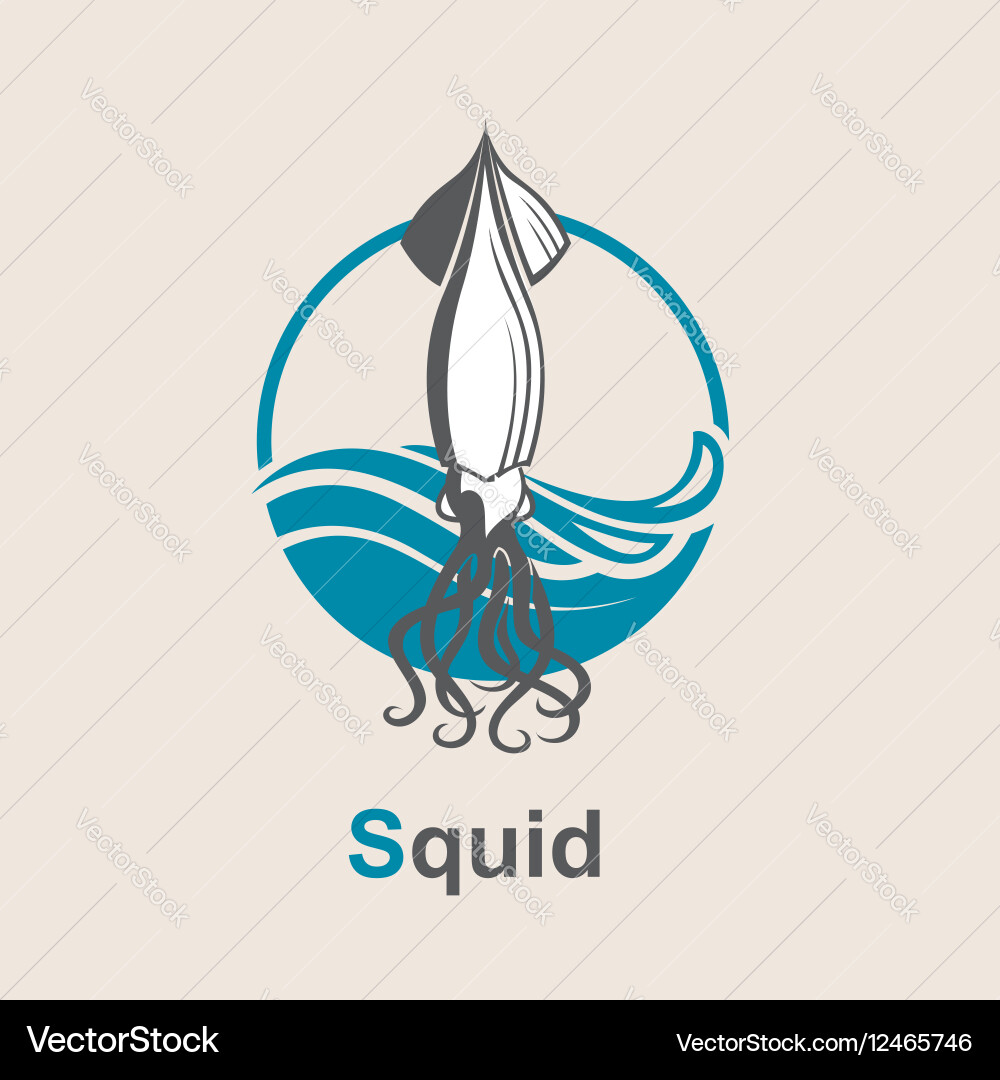 Image of squid Royalty Free Vector Image - VectorStock
