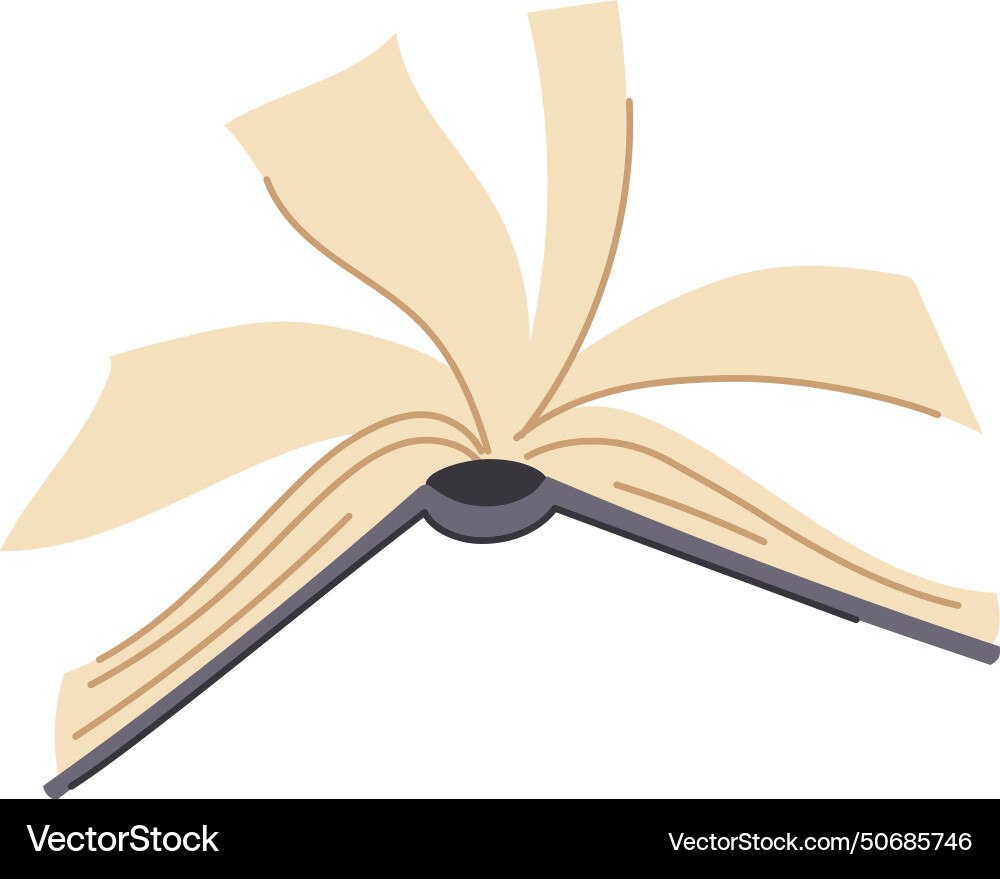 Object book open cartoon Royalty Free Vector Image