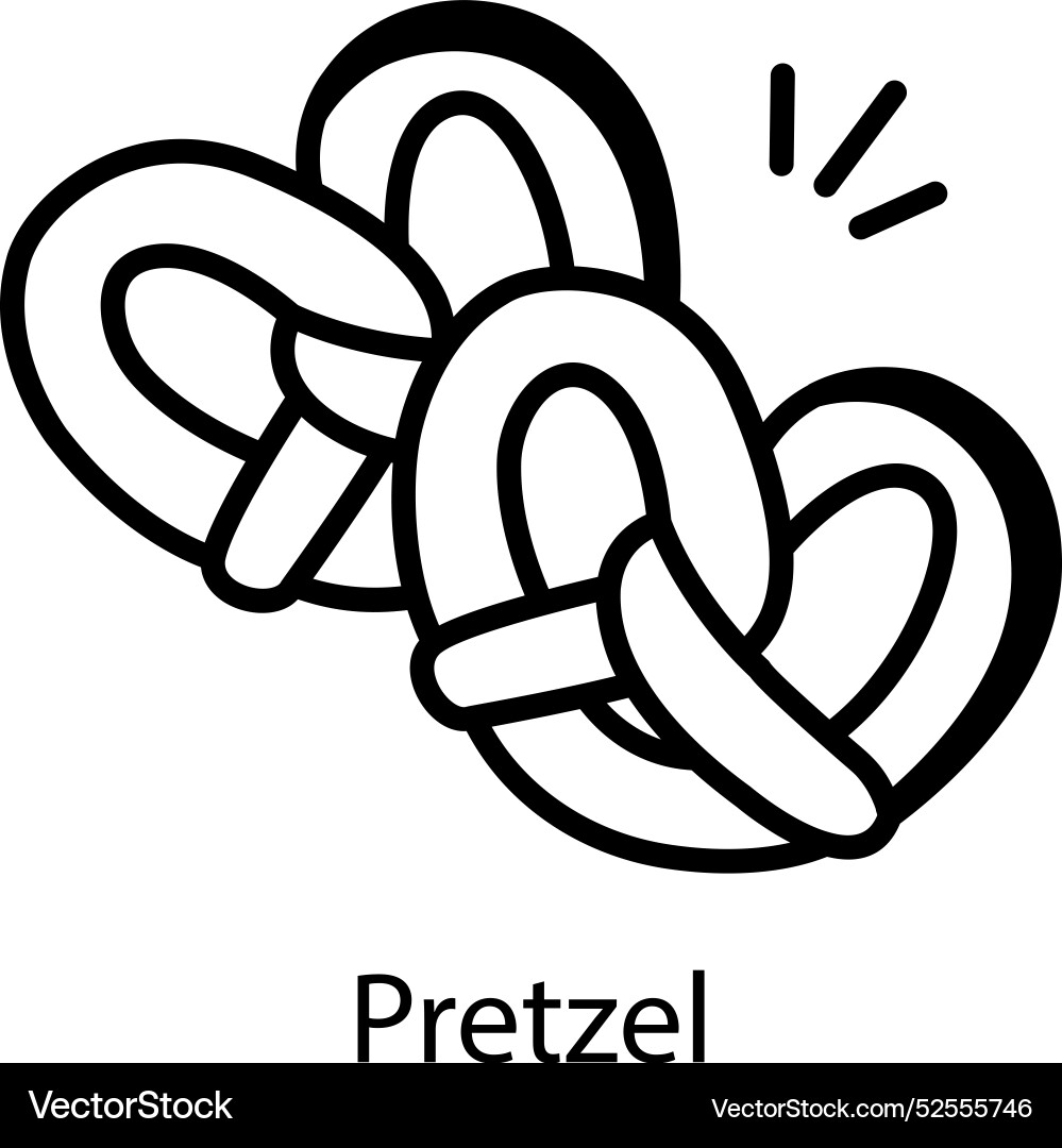 Pretzel Royalty Free Vector Image - VectorStock