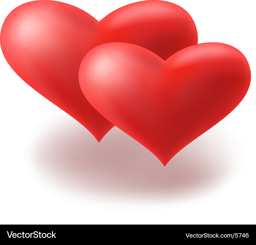 Red hearts Royalty Free Vector Image - VectorStock