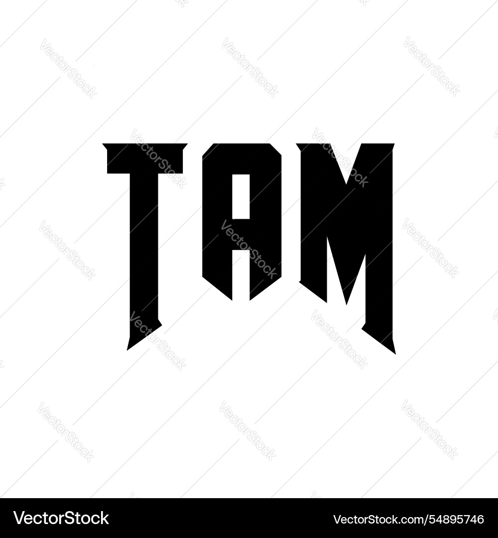 Tam letter logo design for technology company Vector Image
