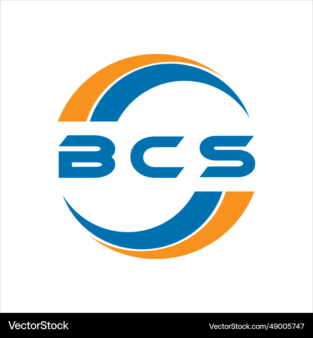 Bcs letter logo design on a white background Vector Image