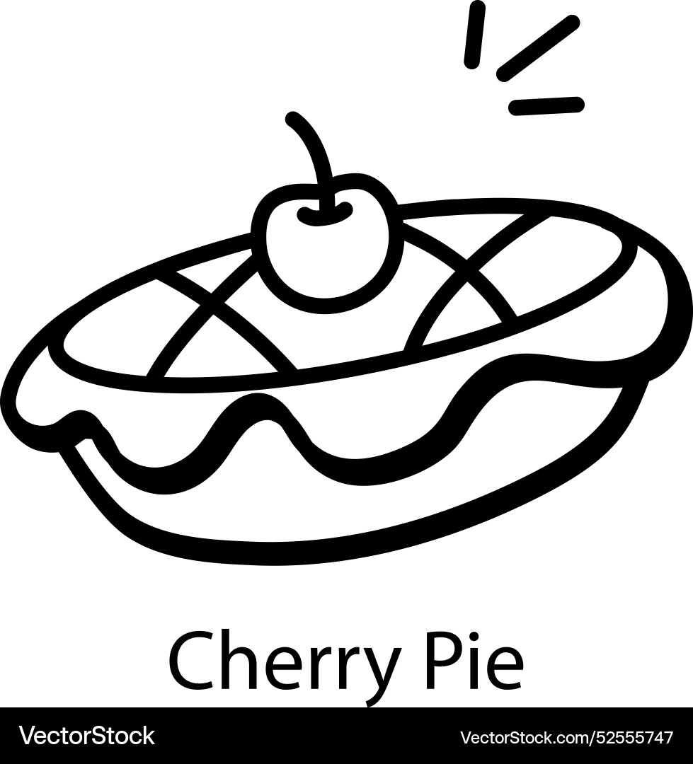 Cherry pie Royalty Free Vector Image - VectorStock