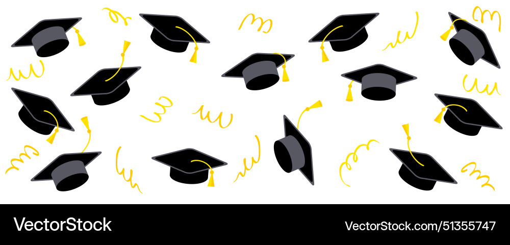 Class of graduation horizontal banner template Vector Image