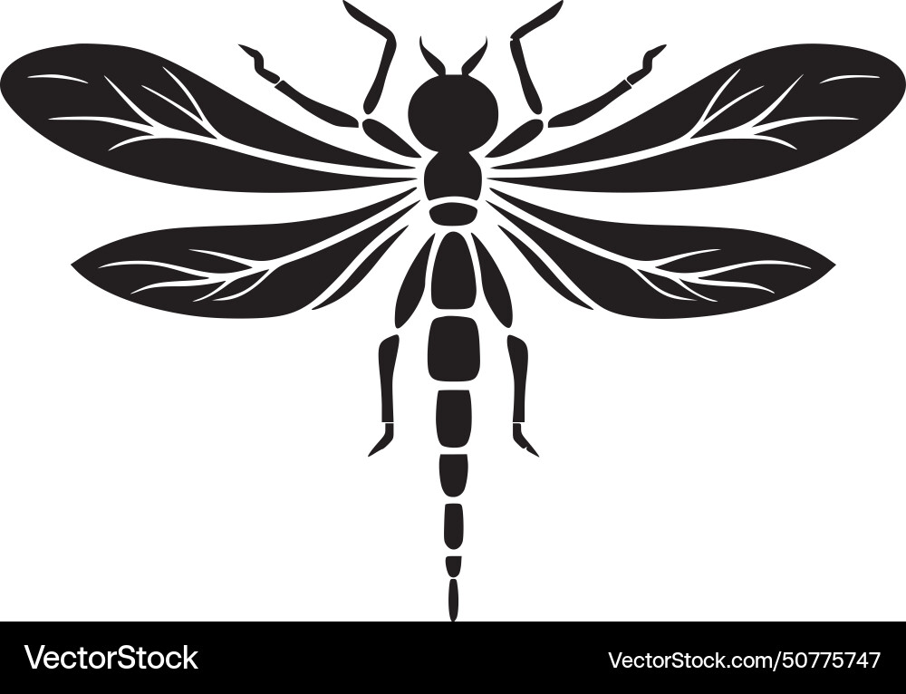 Dragonfly - minimalist and flat logo Royalty Free Vector
