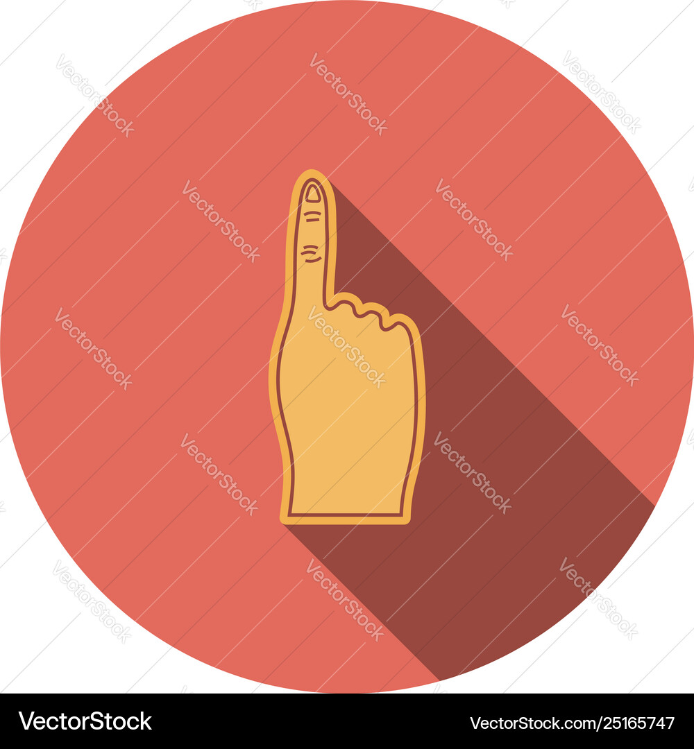 Fans foam finger icon Royalty Free Vector Image