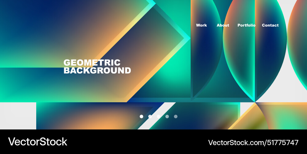 Minimal geometric web site page template design Vector Image
