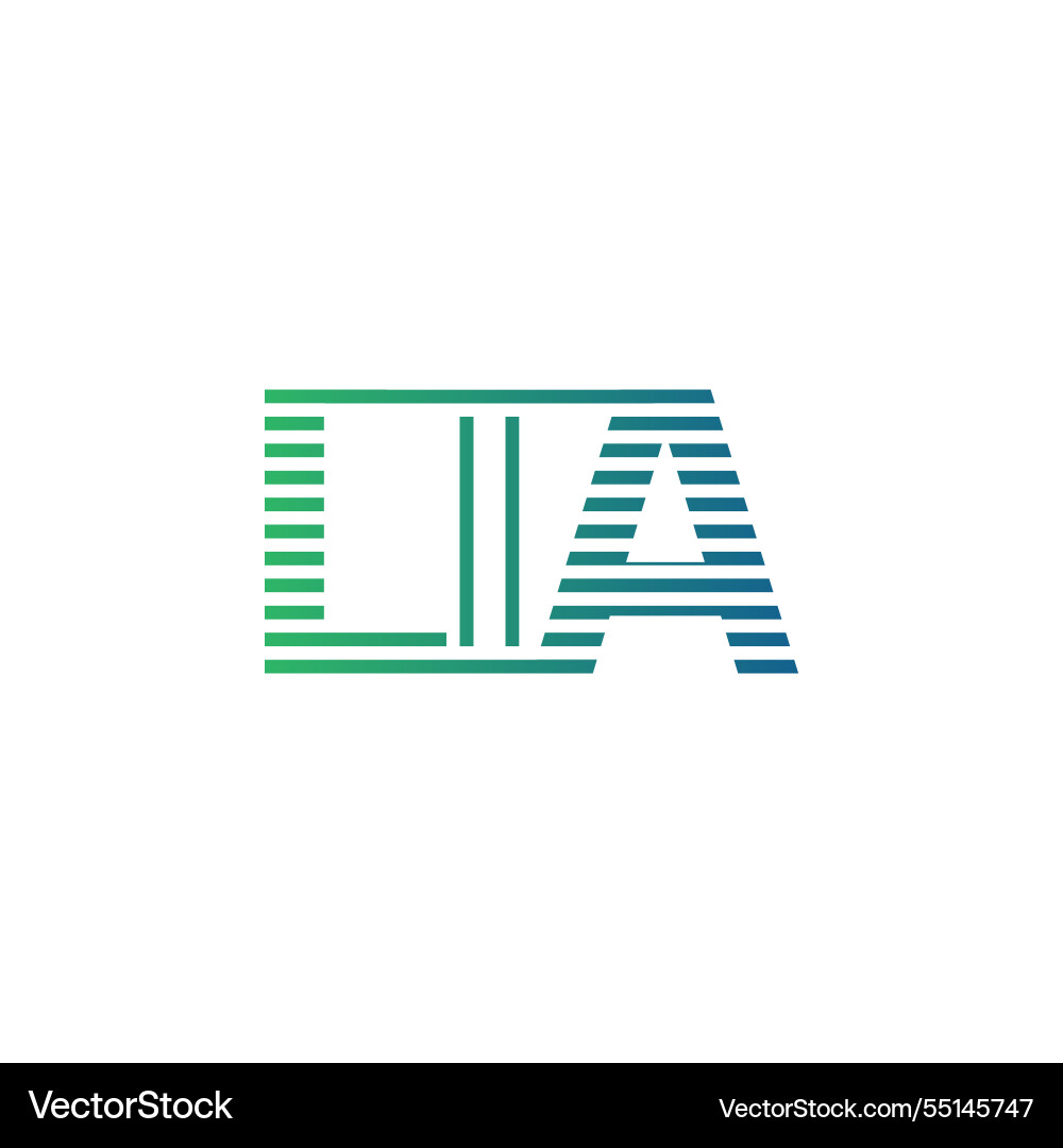 Modern lia logo design letter minimalist Vector Image
