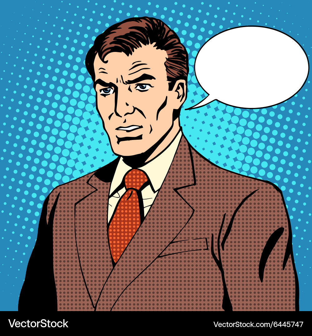 Serious businessman boss Royalty Free Vector Image