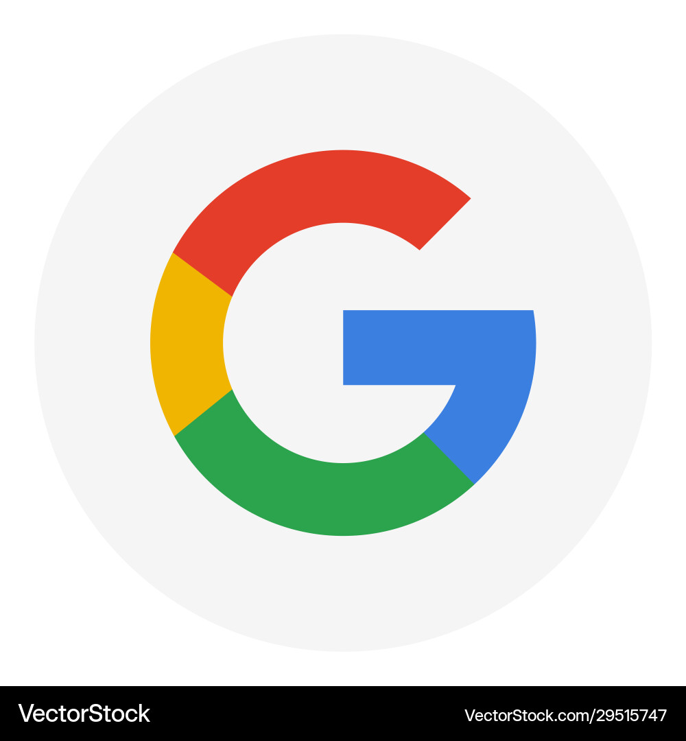 Social media set google rgb icon Royalty Free Vector Image