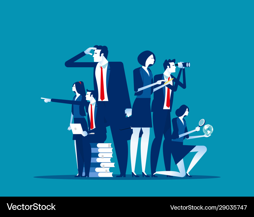 Team learning concept business Royalty Free Vector Image