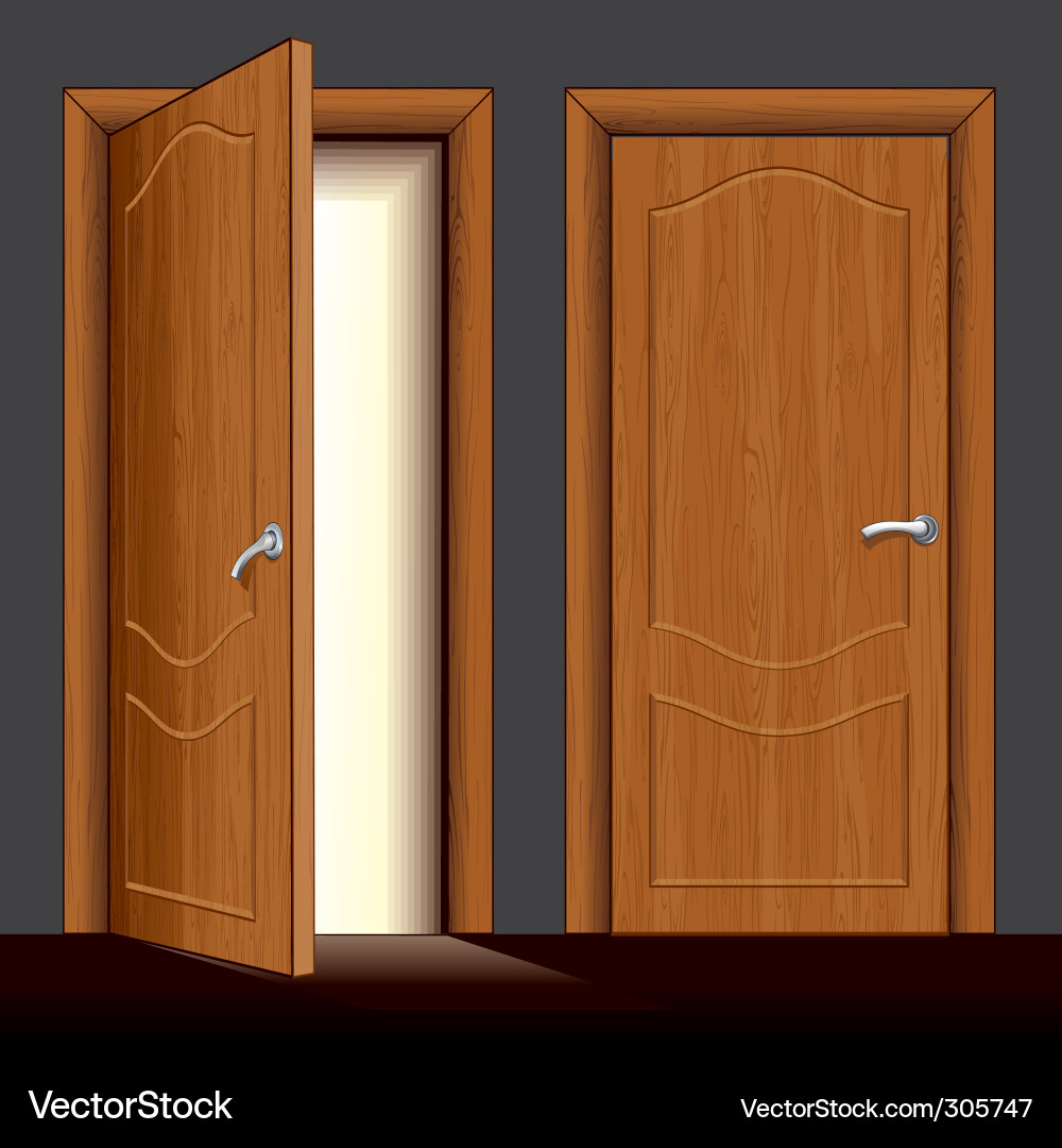 Wooden door Royalty Free Vector Image - VectorStock