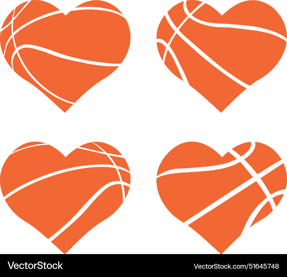Basketball heart clipart Royalty Free Vector Image