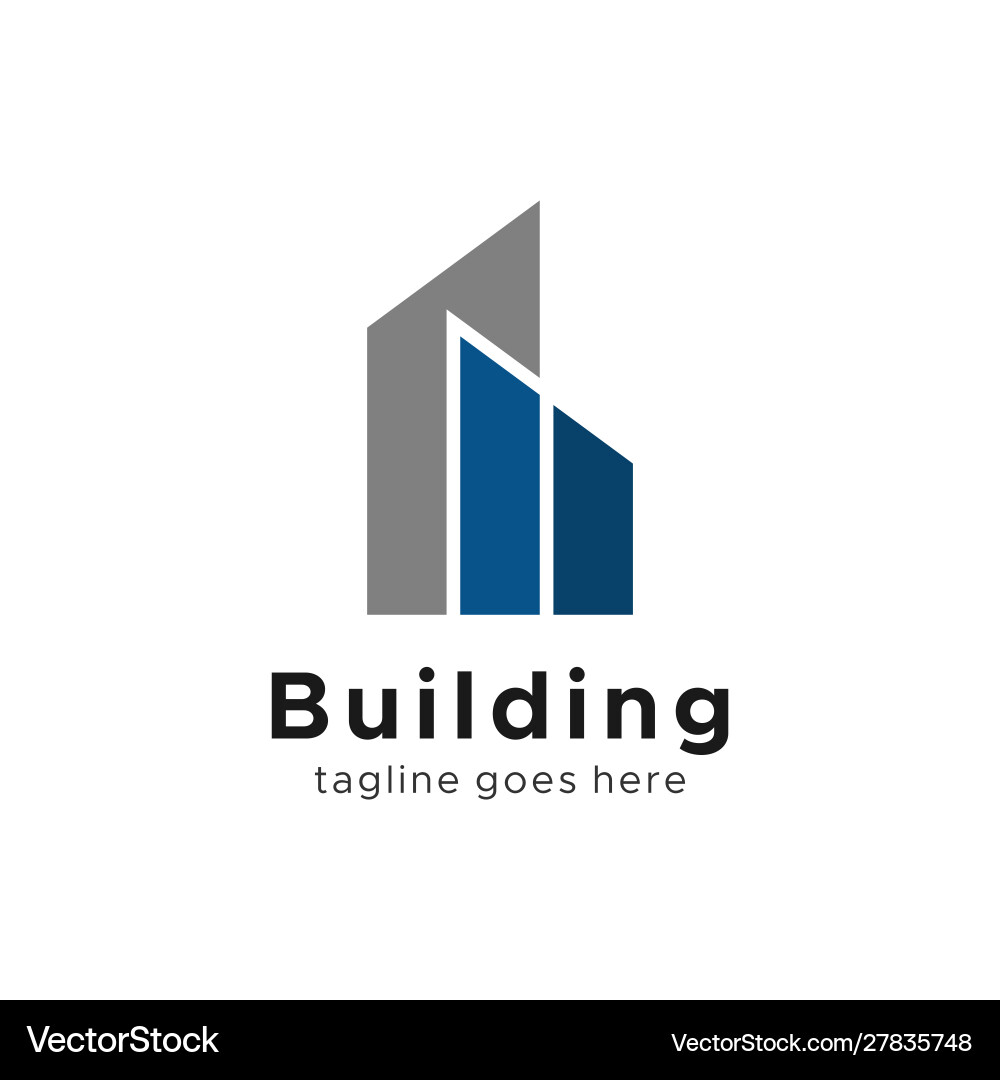Construction building logo architecture letter b Vector Image