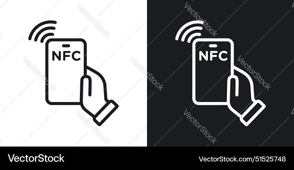 Nfc communication icon Royalty Free Vector Image