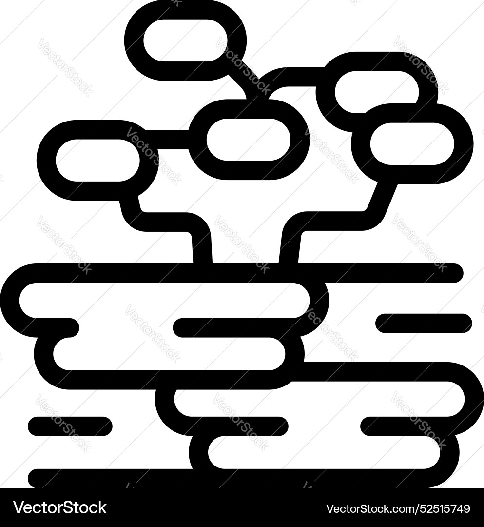 Abstract tree growing from the ground Royalty Free Vector