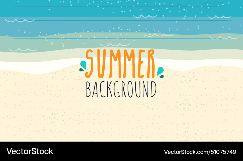 Beach background with sand and sea Royalty Free Vector Image