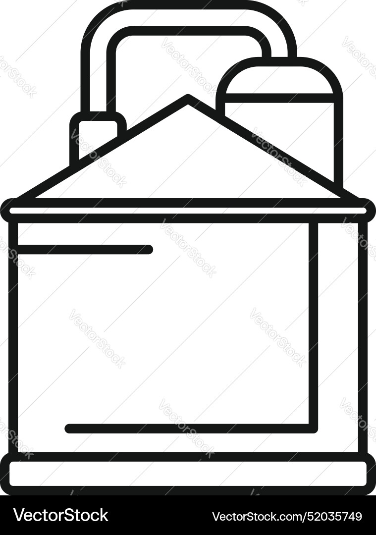 Biogas plant converting organic waste Royalty Free Vector