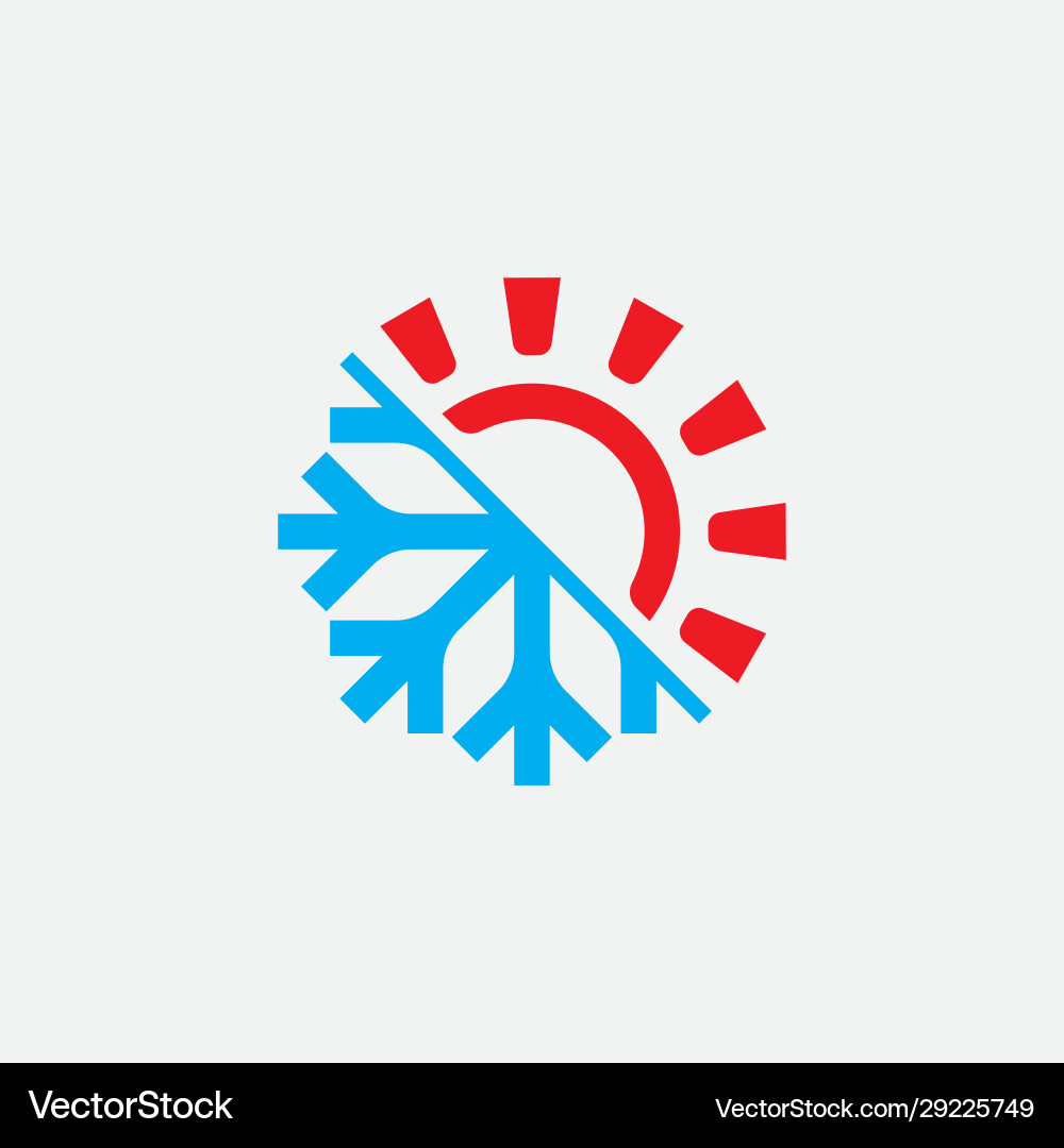 Hot and cold symbol icon Royalty Free Vector Image