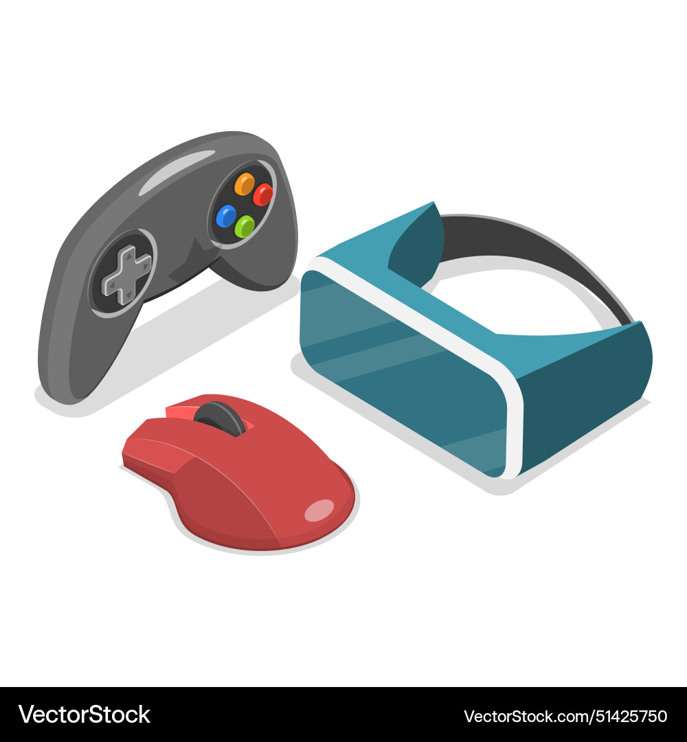 3d isometric flat of extended Royalty Free Vector Image