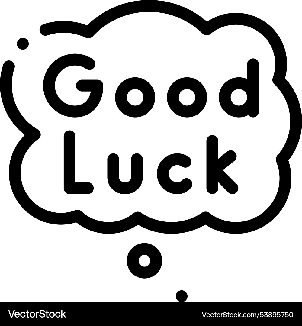 Good luck icon thin linear style design isolated Vector Image