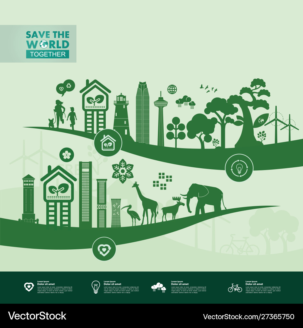 Green ecology Royalty Free Vector Image - VectorStock