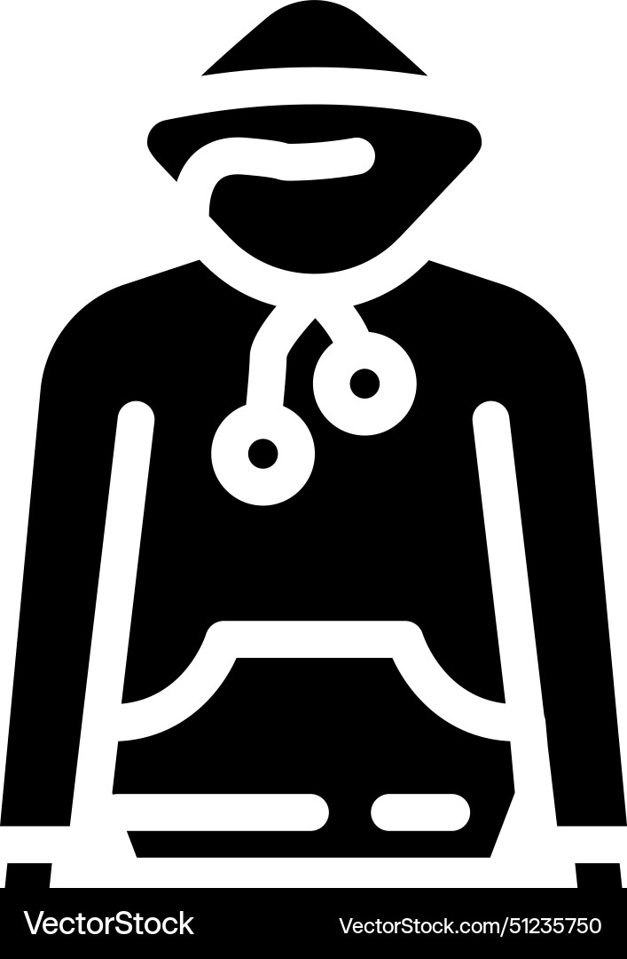 Hoodie Streetwear Cloth Fashion Glyph Icon Vector Image