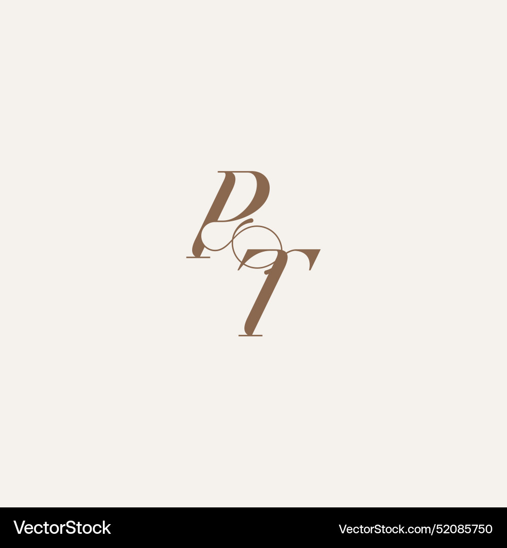 Initial monogram logo wedding concept design Vector Image