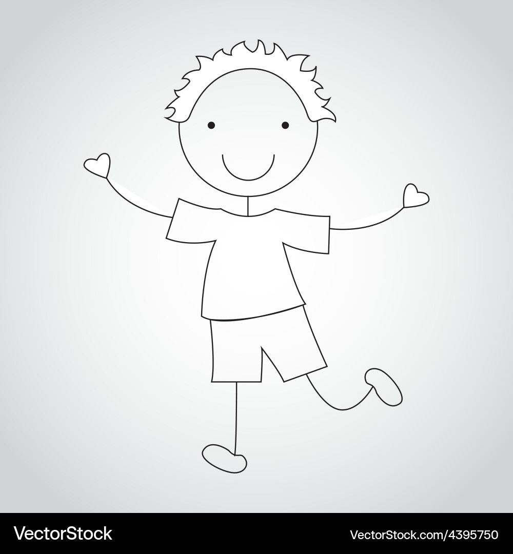 Kid draw Royalty Free Vector Image - VectorStock