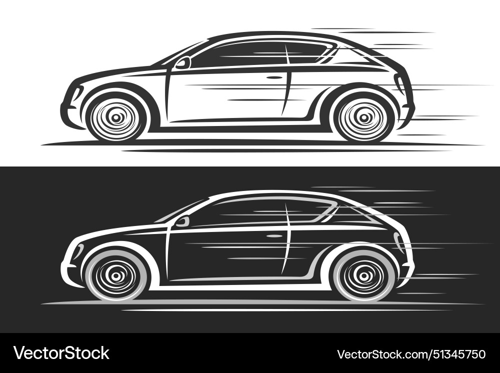 Logo for hatchback car Royalty Free Vector Image