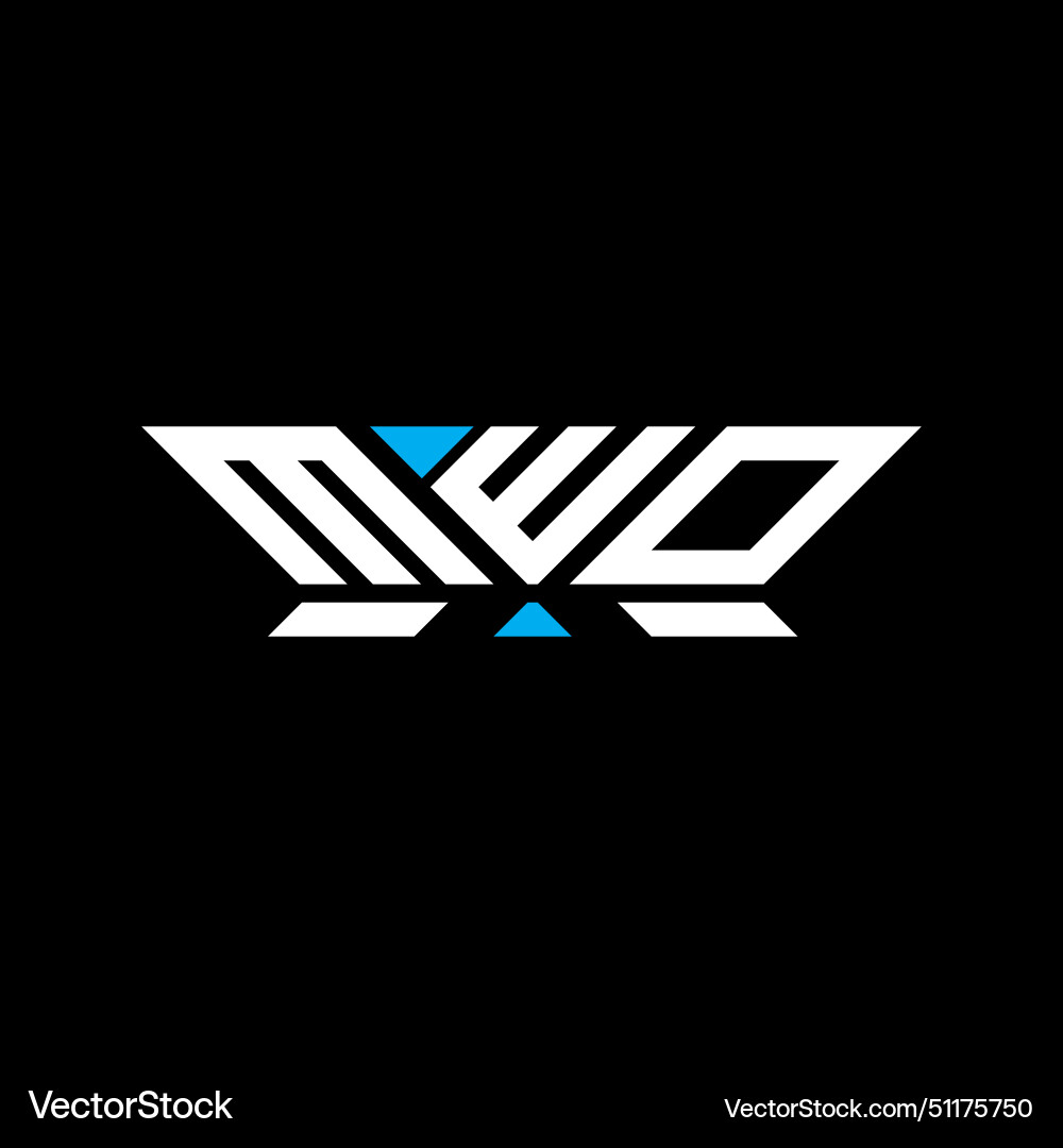 Mwo letter logo design simple and modern Vector Image