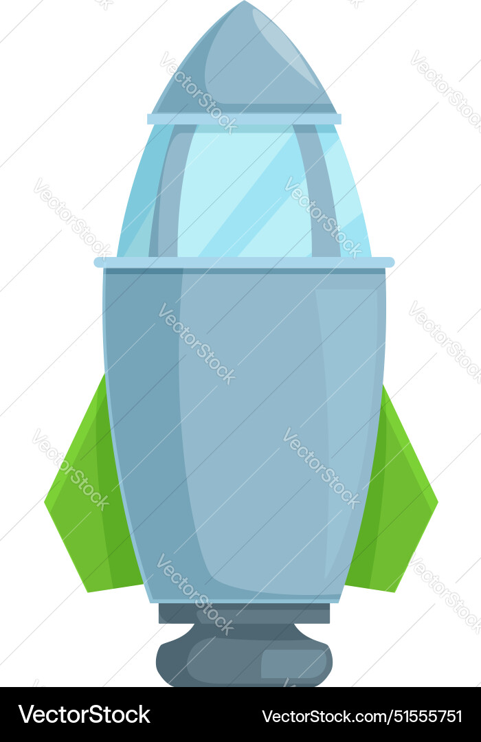 Cartoon rocket ship flying through space Vector Image