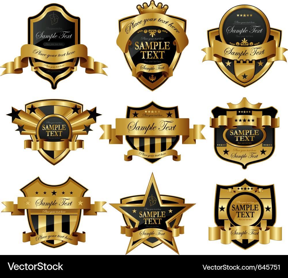 Golden frame Royalty Free Vector Image - VectorStock