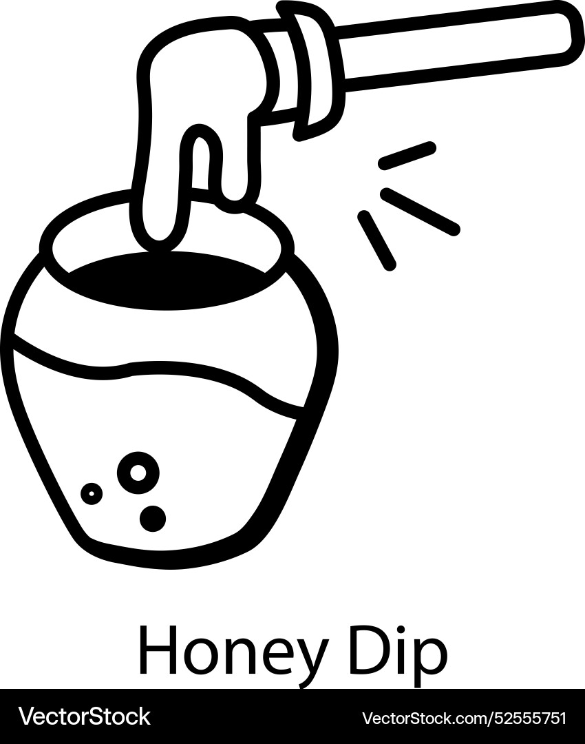 Honey dip Royalty Free Vector Image - VectorStock