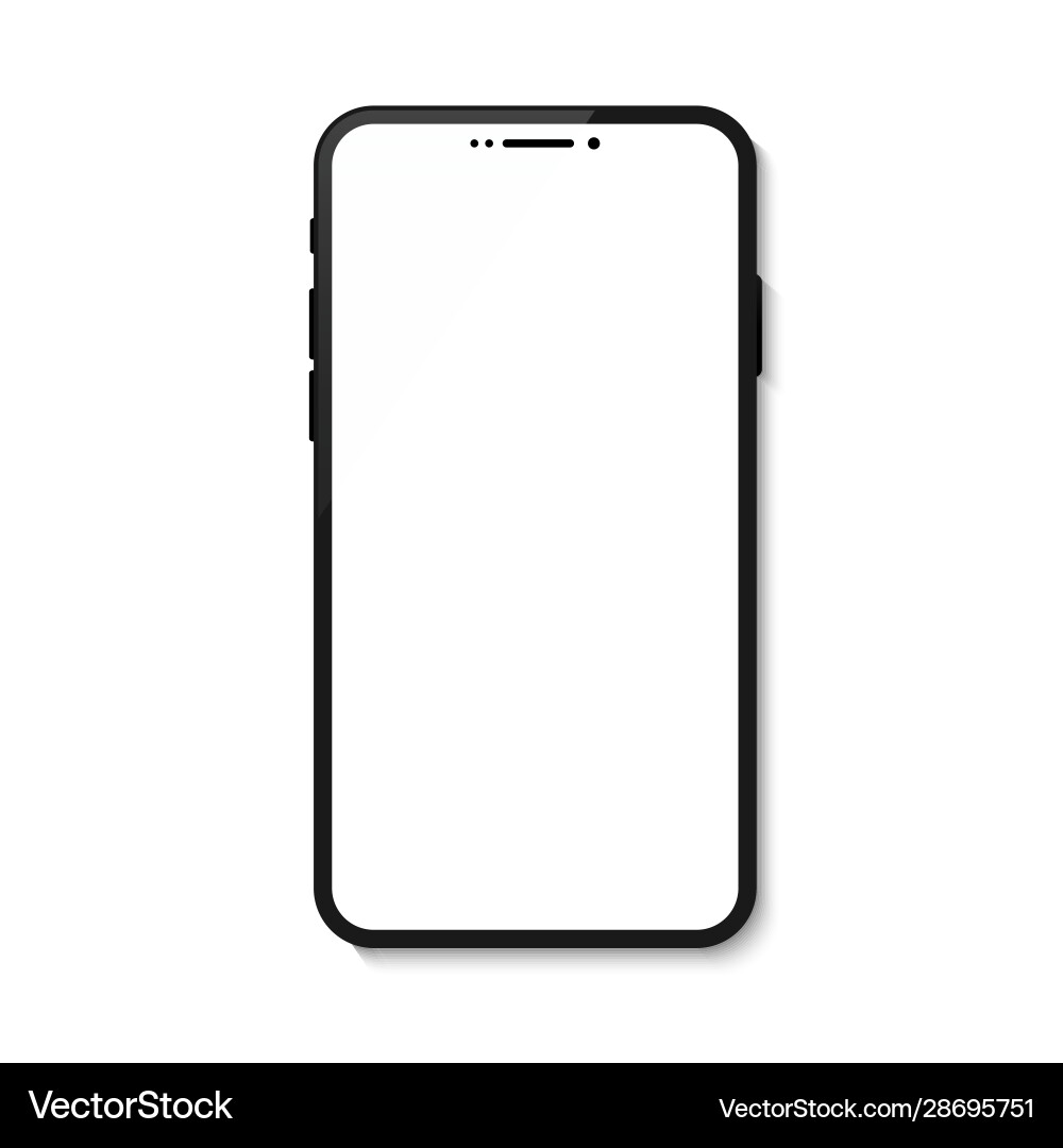 Trendy smartphone mockup mobile phones template Vector Image