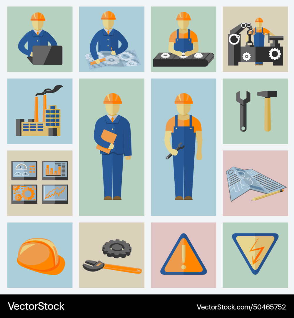 Engineering and construction Royalty Free Vector Image