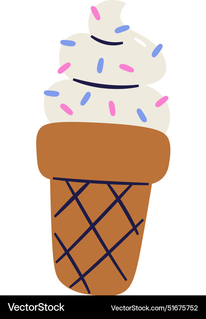 Ice cream cone Royalty Free Vector Image - VectorStock