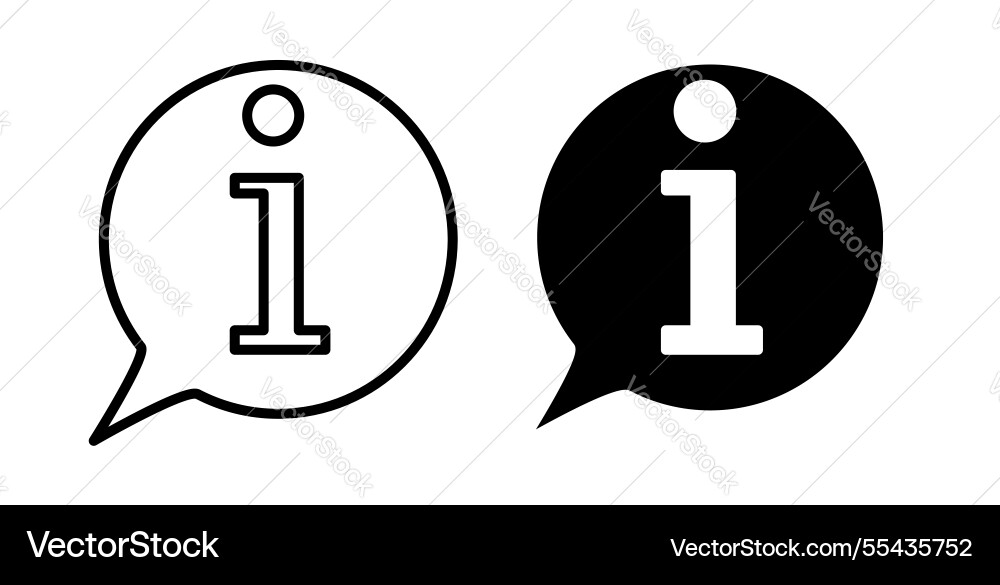 Info icons thin line designs Royalty Free Vector Image