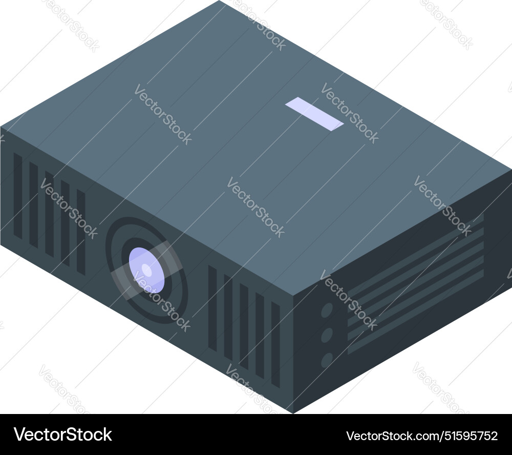 Modern digital projector displaying bright Vector Image
