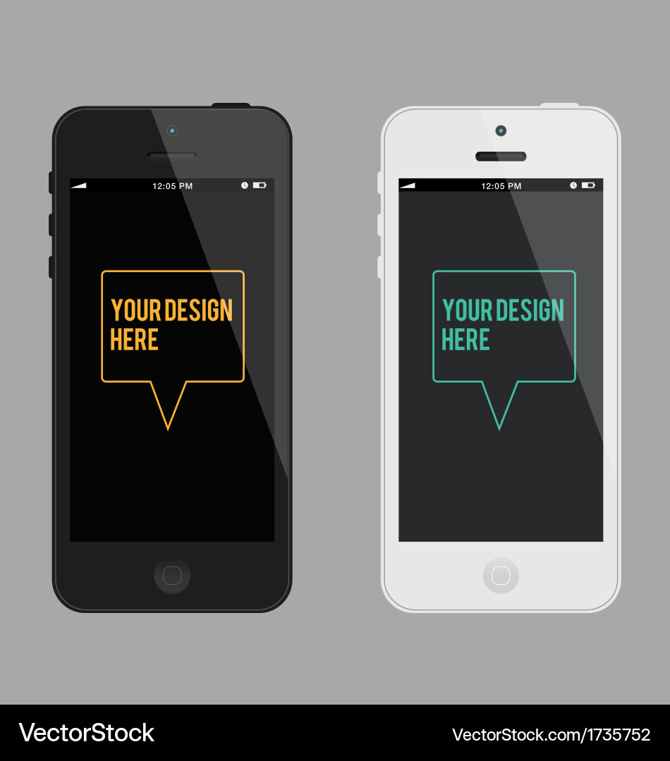 Phone mock-up template Royalty Free Vector Image