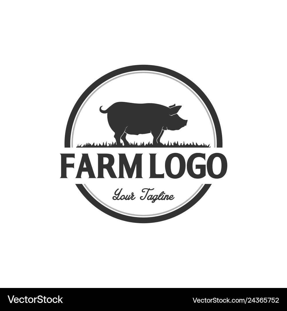 Pork logo designs Royalty Free Vector Image - VectorStock