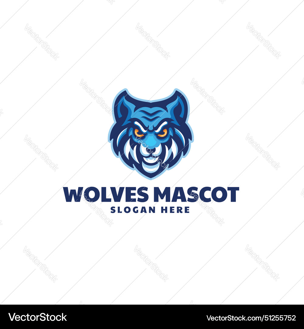 Wolves mascot logo Royalty Free Vector Image - VectorStock