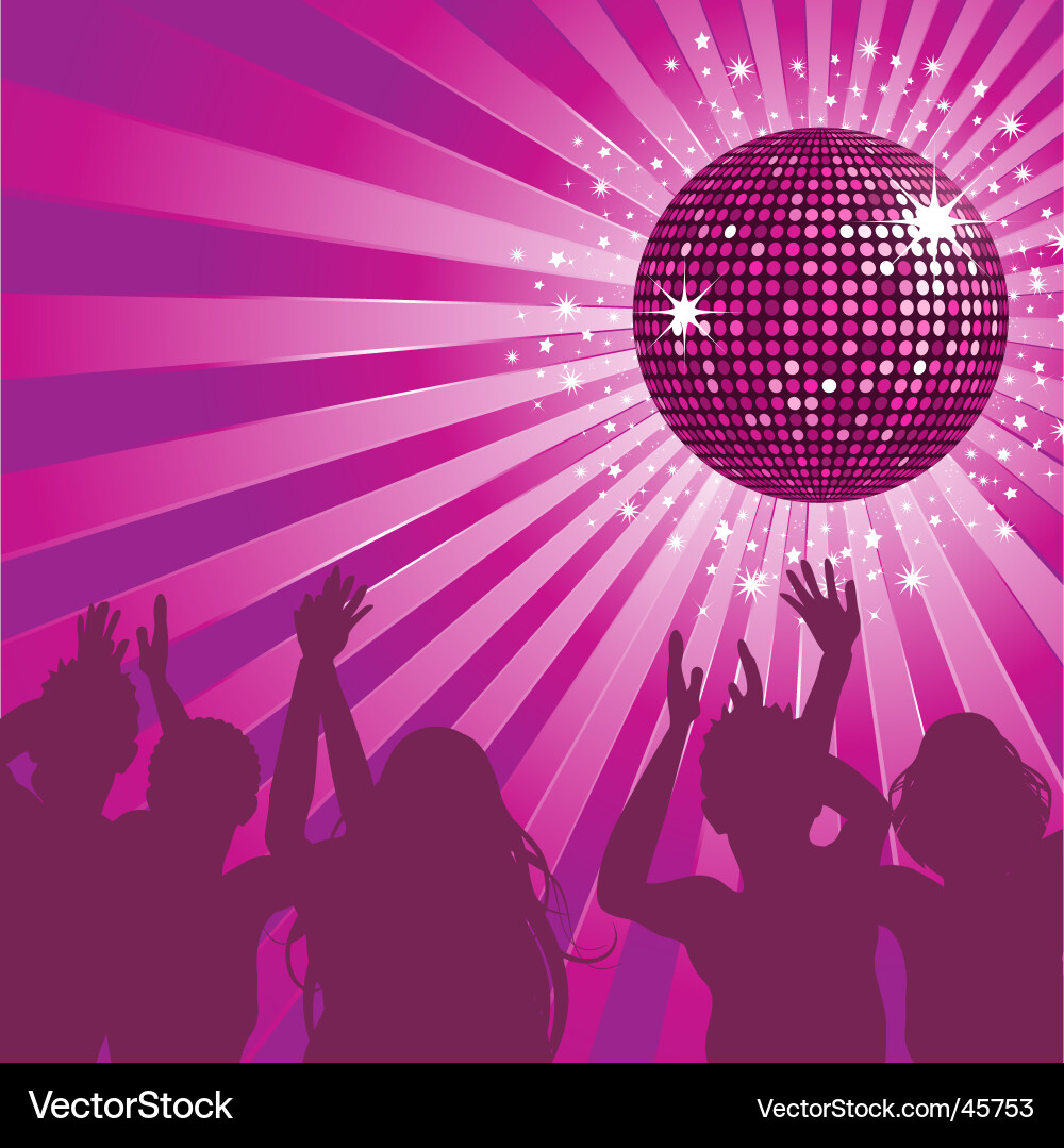 Disco ball party Royalty Free Vector Image - VectorStock