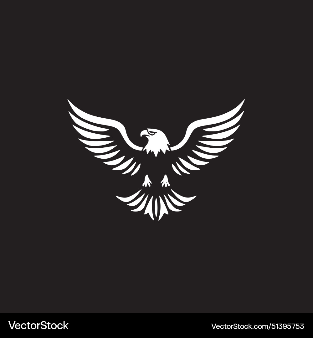 Eagle - minimalist and flat logo Royalty Free Vector Image