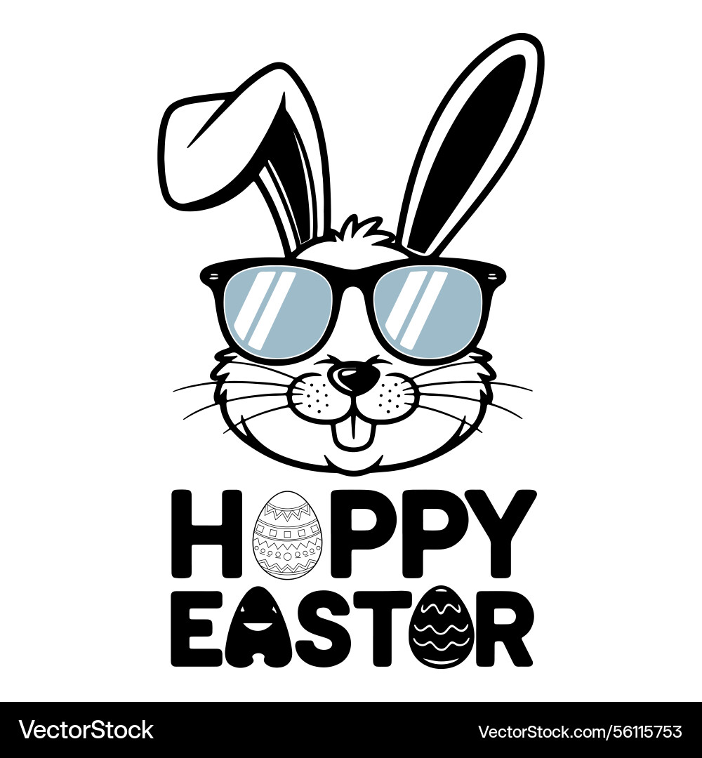 Hoppy easter svg file happy cut files Royalty Free Vector