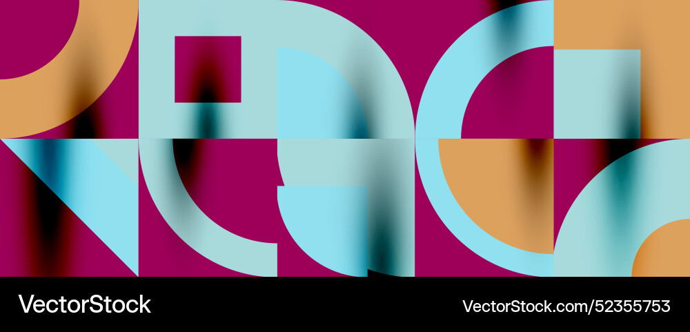 Neo memphis geometric pattern with circles Vector Image