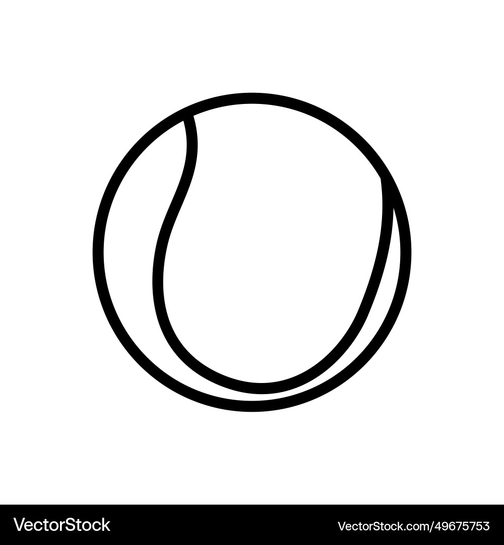 Tennis ball line icon logo Royalty Free Vector Image