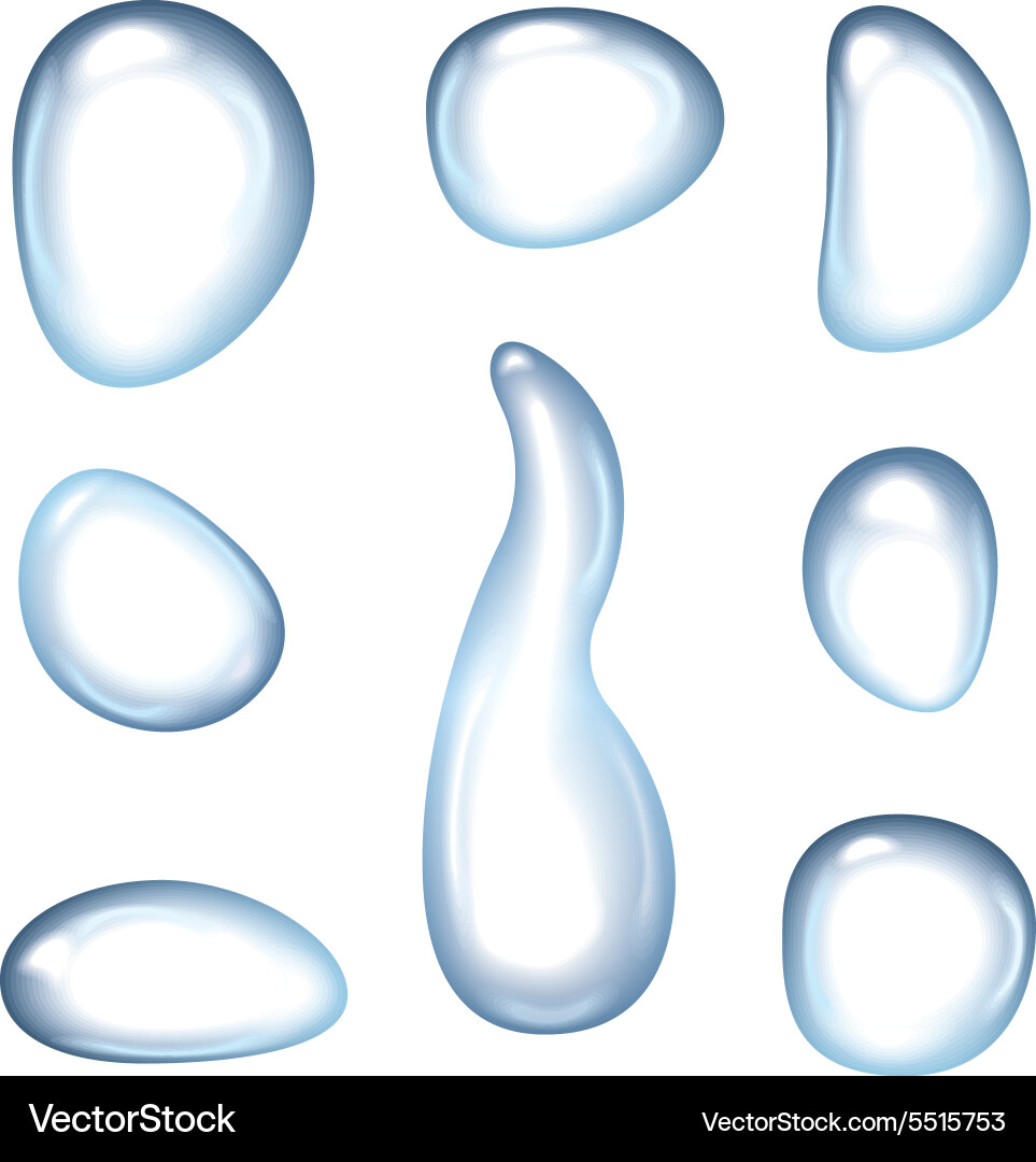 Water drops Royalty Free Vector Image - VectorStock