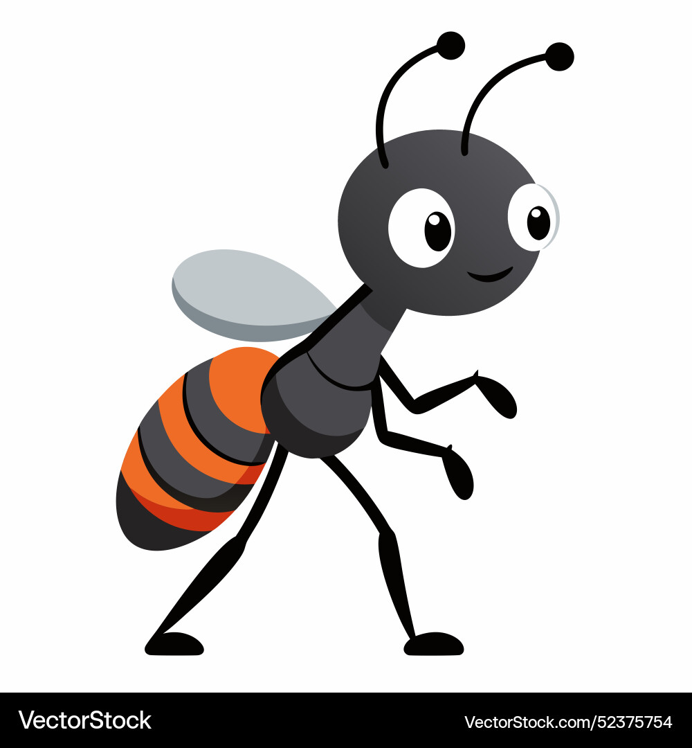 Cicada bug dancing kawaii Royalty Free Vector Image