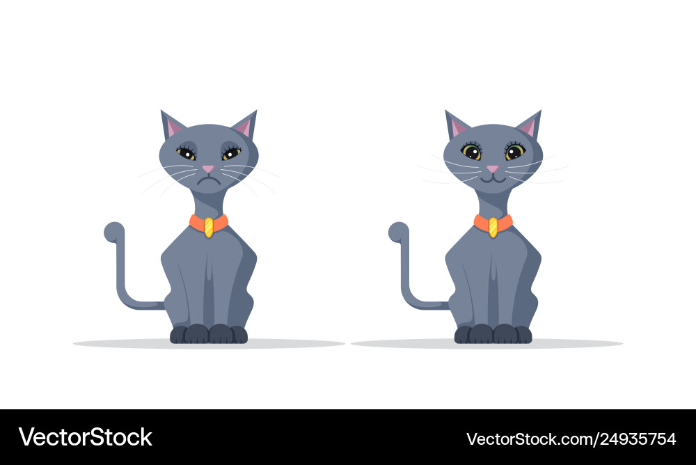 Cute domestic cat Royalty Free Vector Image - VectorStock